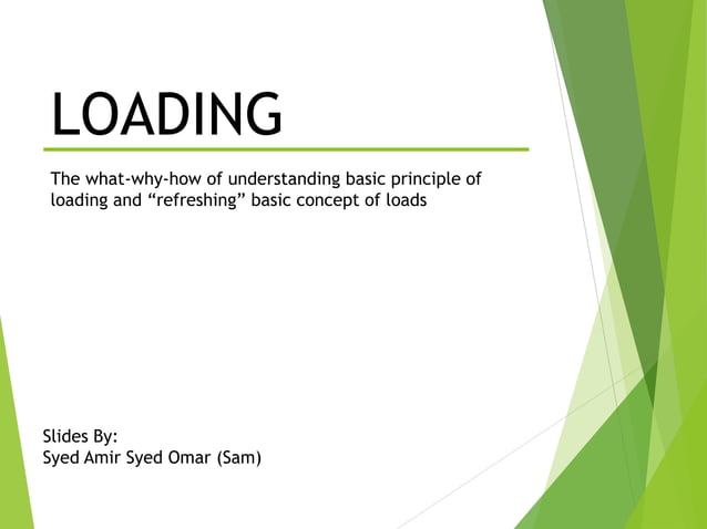 Loading Calculation - Pressure Vessel and Structural | PPTX