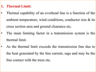 Loading Capability Limits of Transmission Lines | PPTX