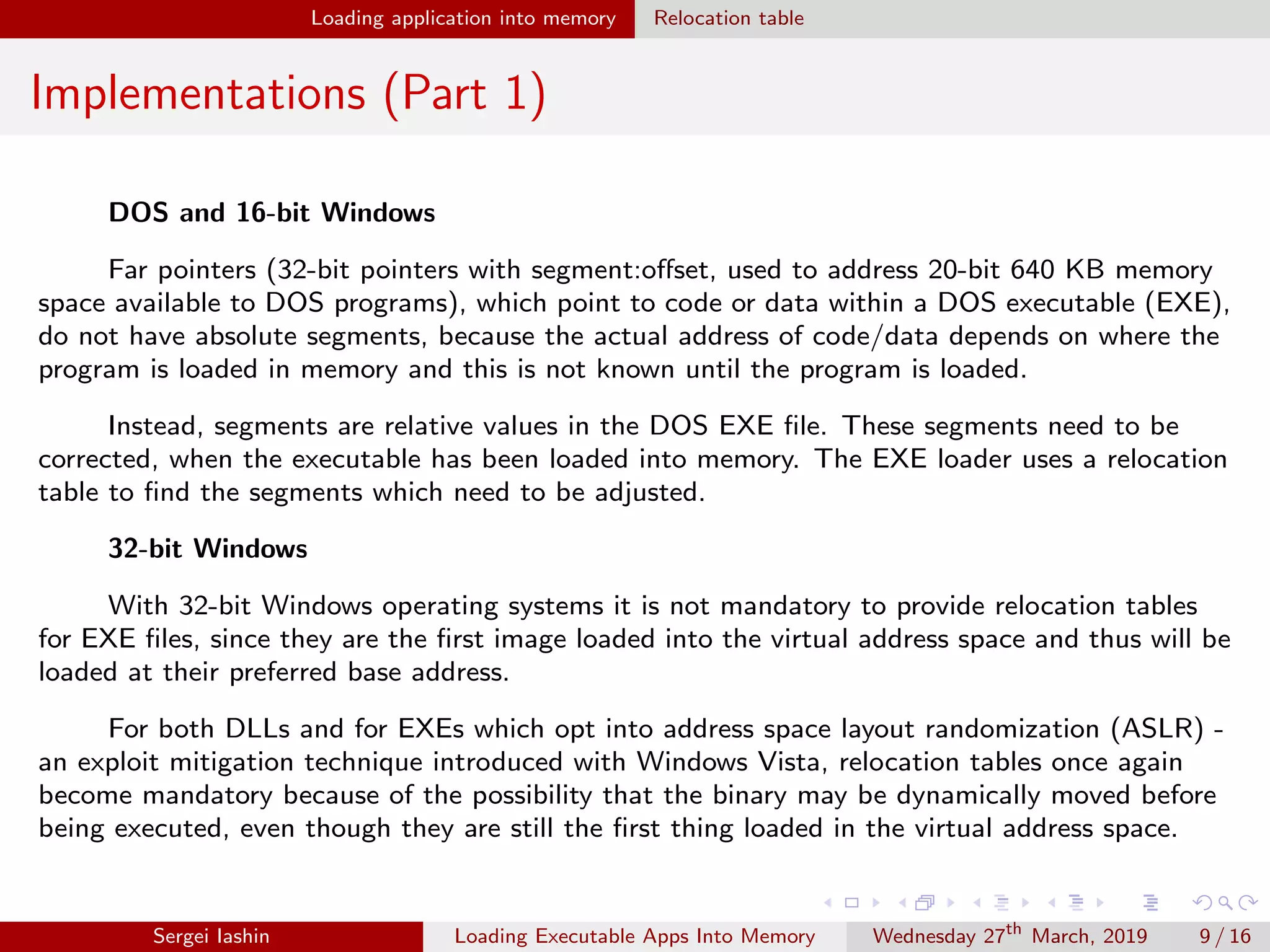Loading Executable Apps Into Memory Ppt