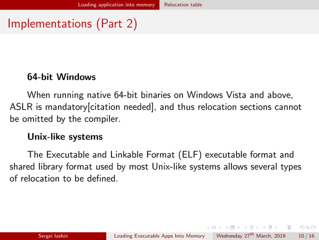 Loading Executable Apps Into Memory Ppt