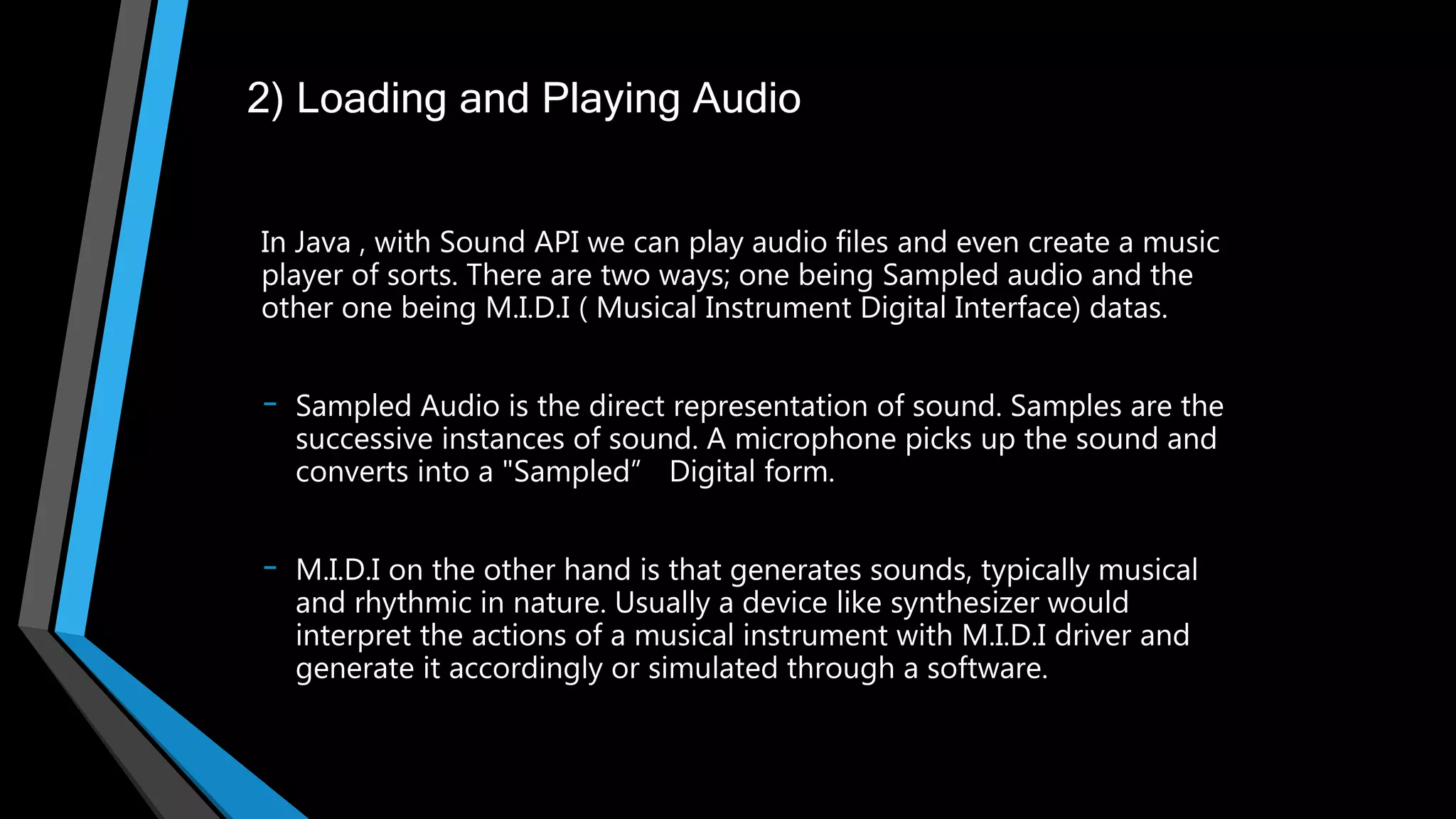 Loading Viewinglistening To Image And Audio Fonts Colors In Java Ppt