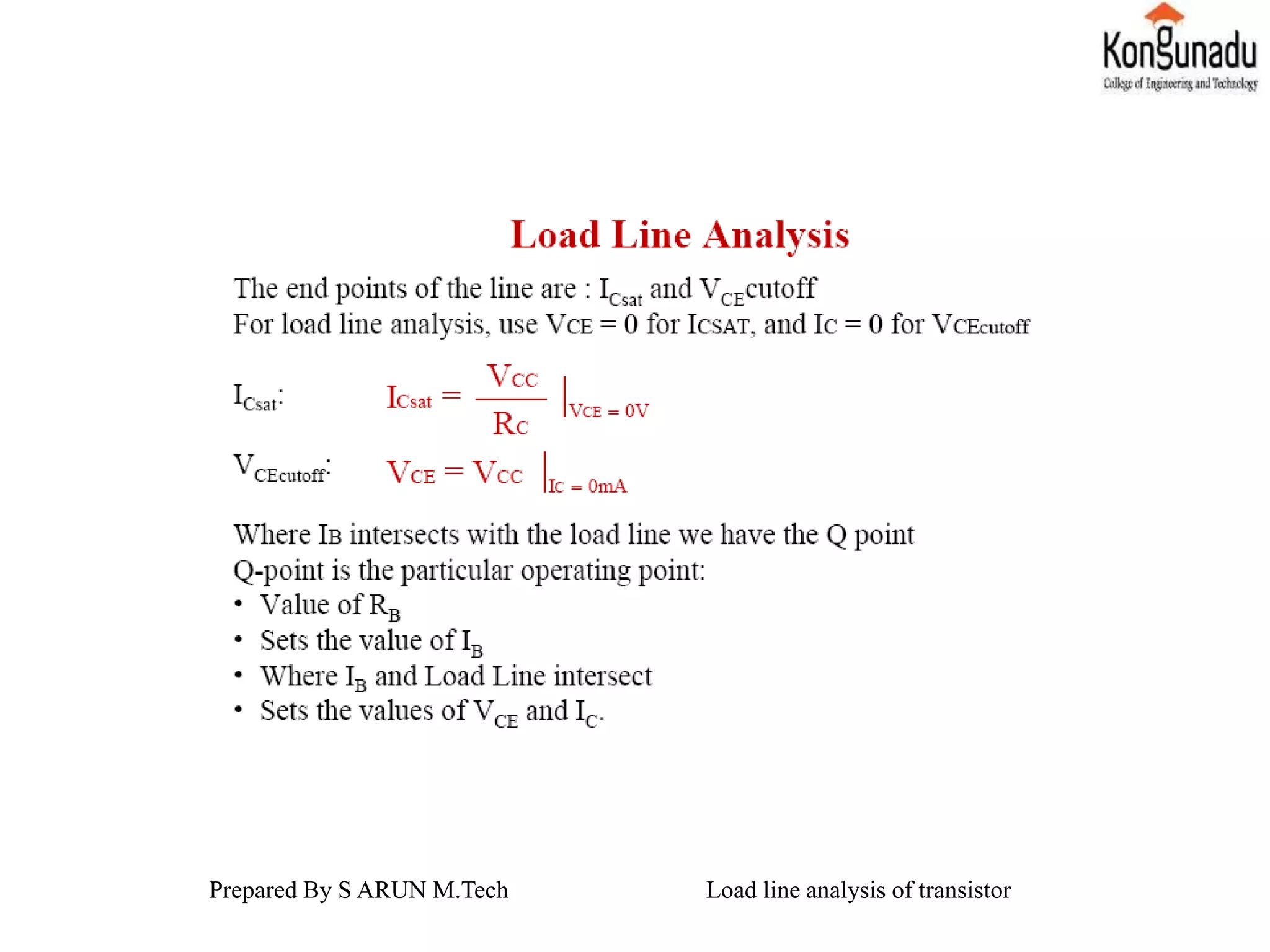 Load line analysis | PPTX