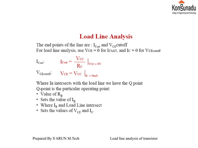 Load line analysis | PPTX | Consumer Electronics | Technology & Computing
