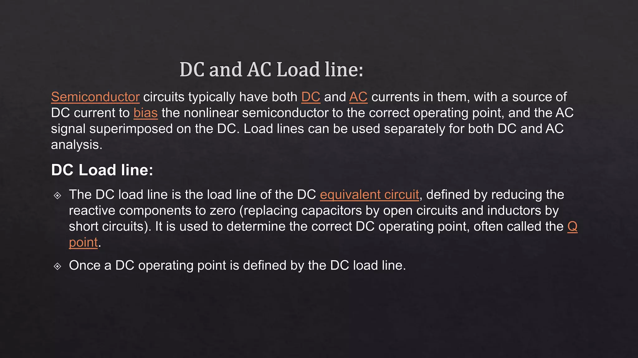 Load line & q point | PPTX