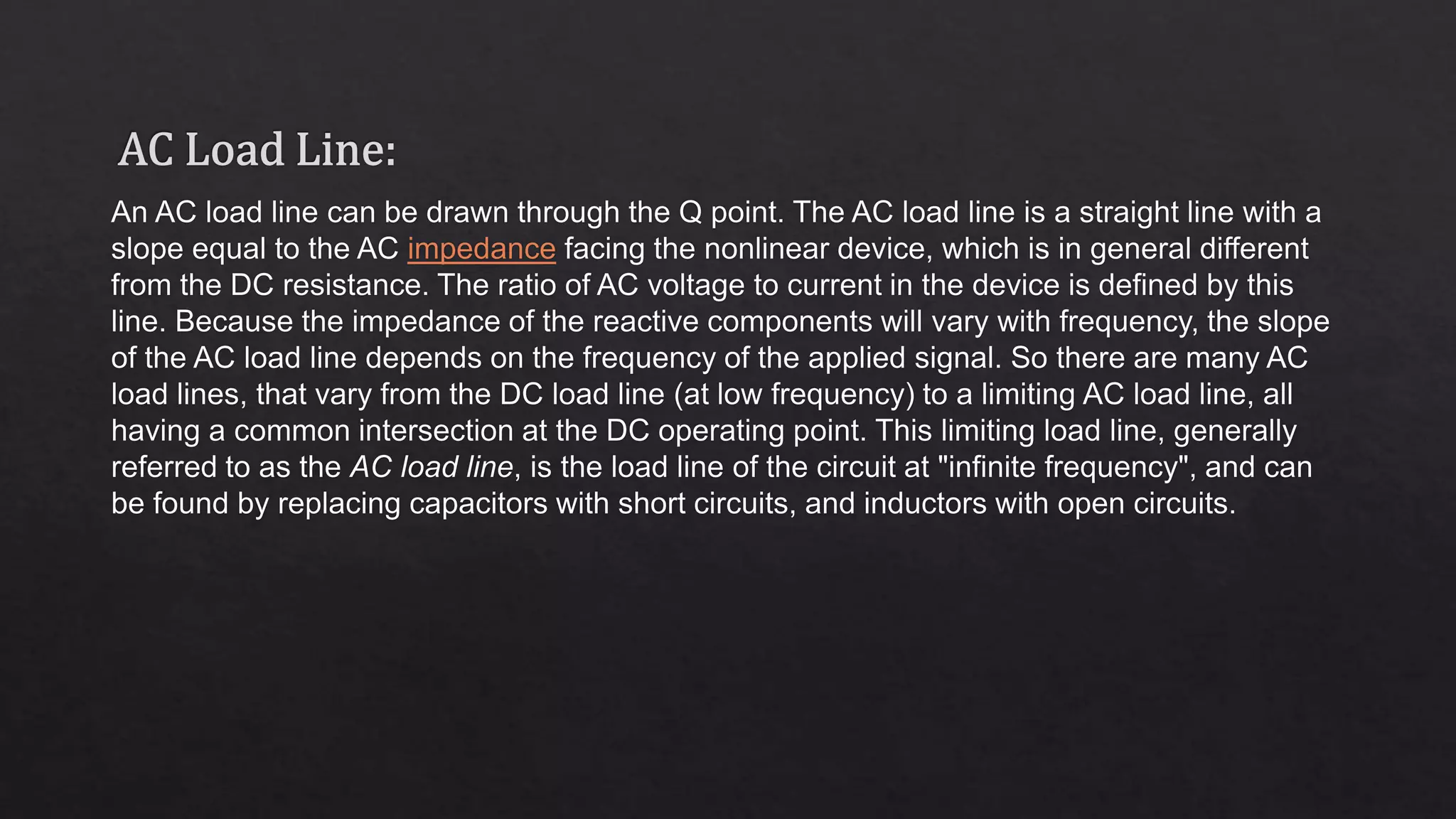 Load line & q point | PPTX