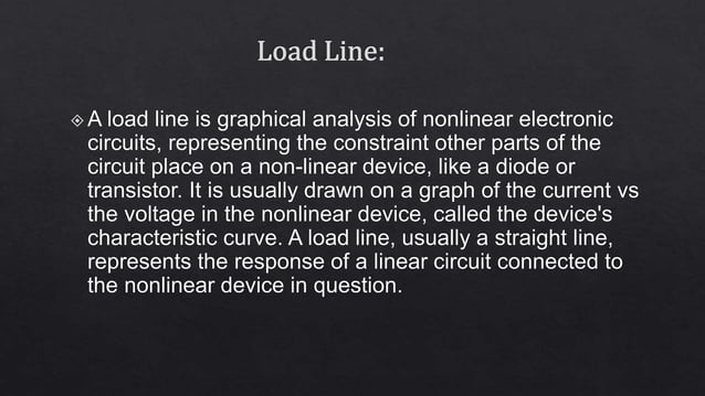 Load line & q point | PPTX