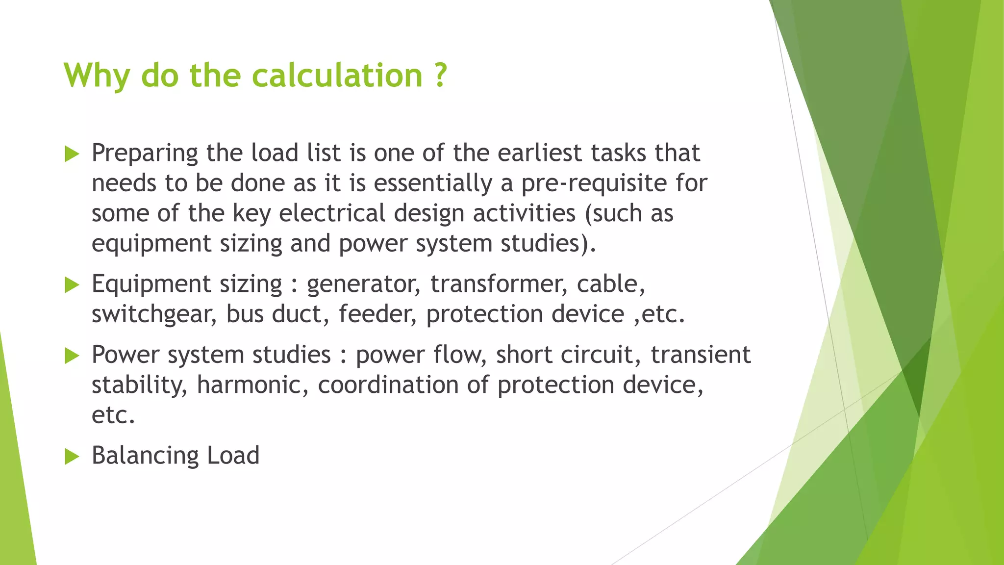 Load list calculation | PPTX