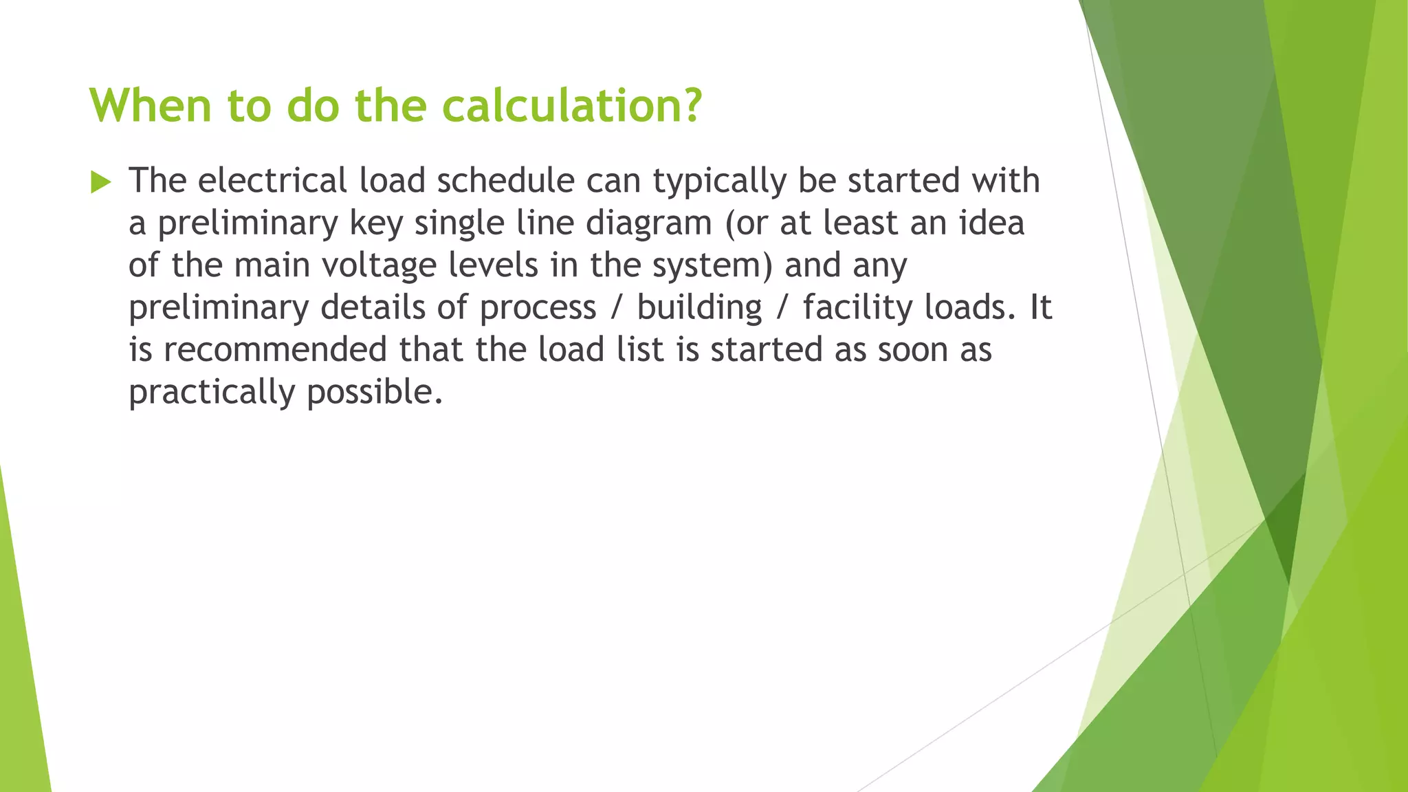 Load list calculation | PPTX