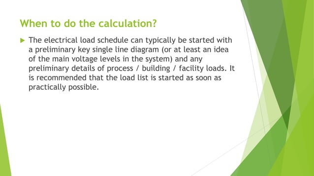 Load list calculation | PPTX | Technology & Computing