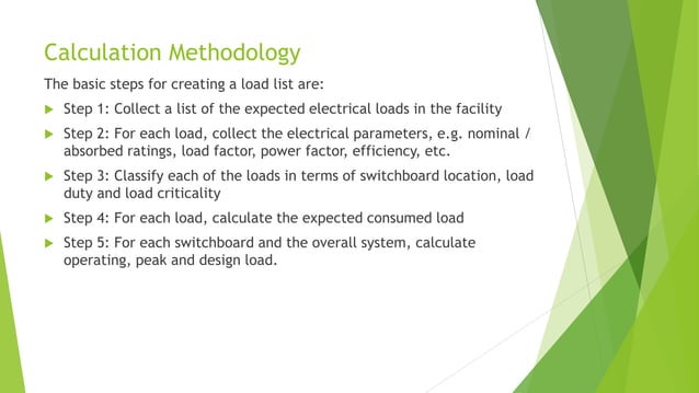 Load list calculation | PPTX | Technology & Computing