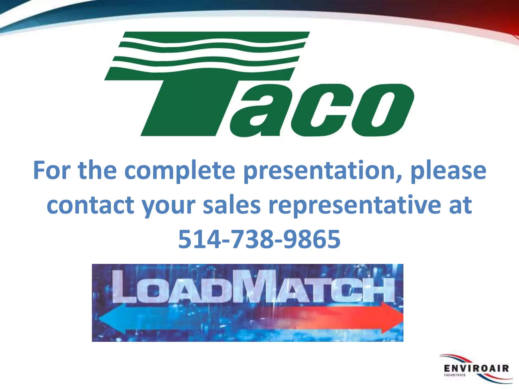Taco LoadMatch System | PPT