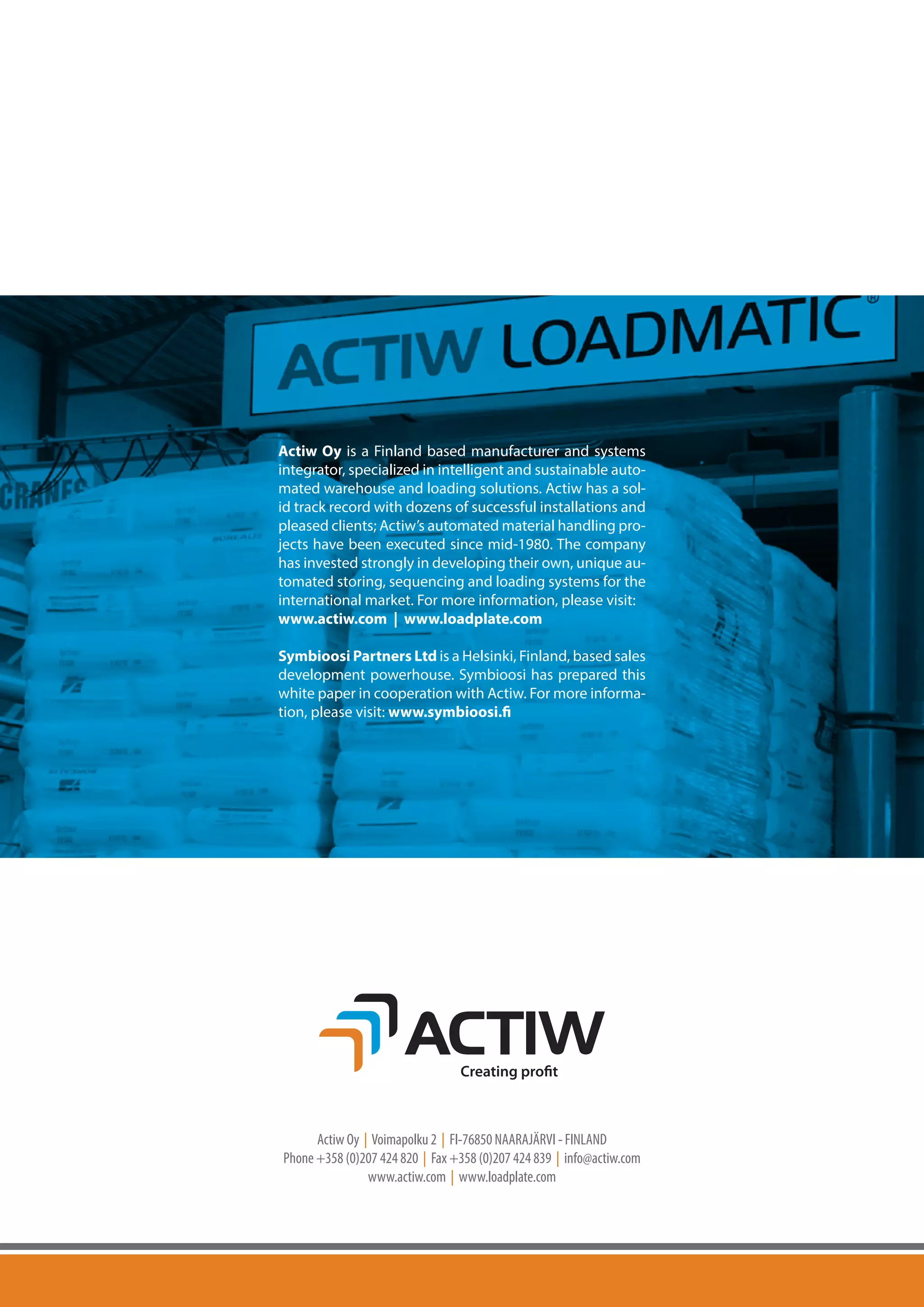 Loading petrochemical products automatically by Actiw LoadMatic Load ...