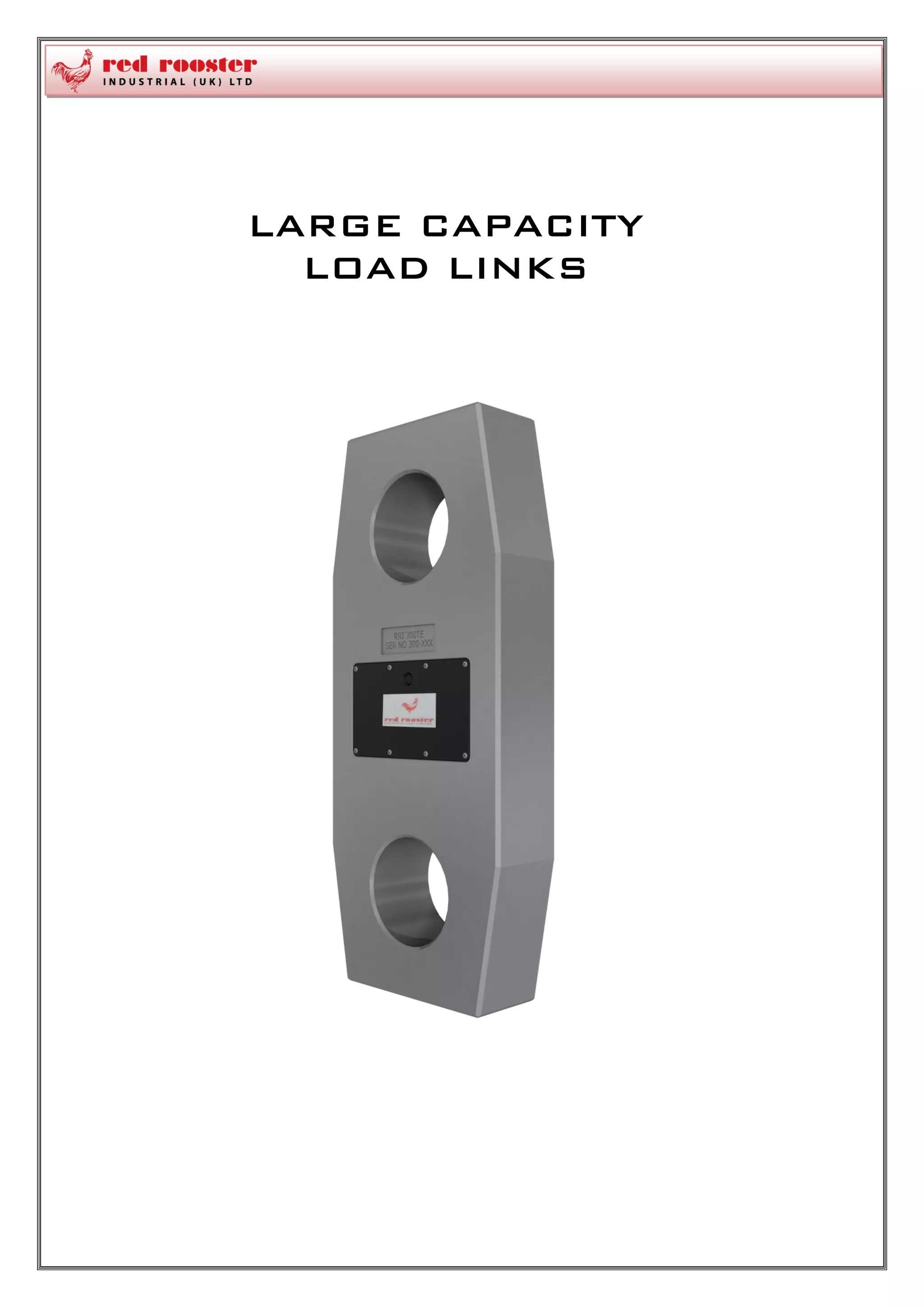 Red Rooster Load Cells & Load Shackles | PDF