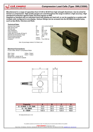 Red Rooster Load Cells & Load Shackles | PDF