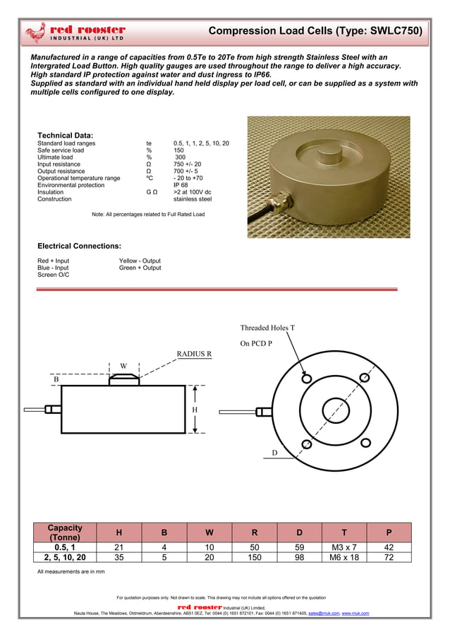 Red Rooster Load Cells & Load Shackles | PDF