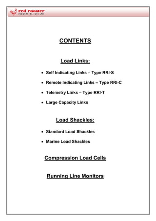 Red Rooster Load Cells & Load Shackles | PDF