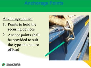 Load restraint Safe (Loading and unloading on vehicles) | PPTX