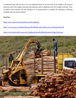 Load Restraint Methods for Safe Carriage of Freights on Road Vehicles—A ...