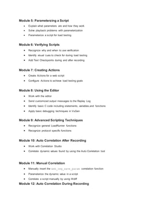 Load Runner Online Training | PDF