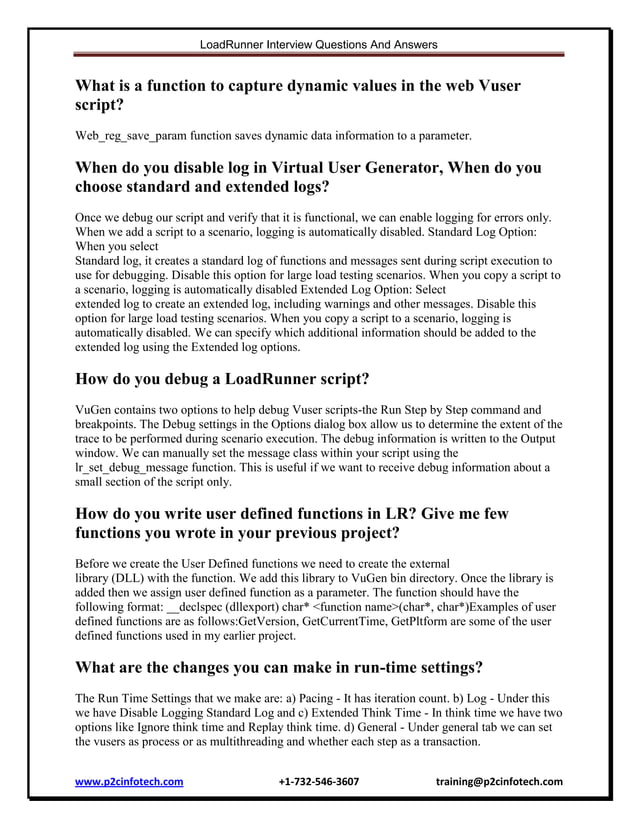 Loadrunner interview questions and answers | DOCX