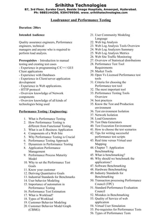 Loadrunner Online Training | PDF