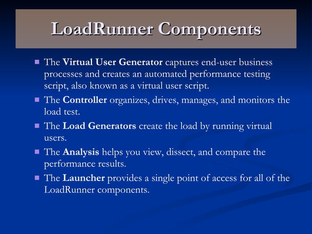 Loadrunner presentation | PPT