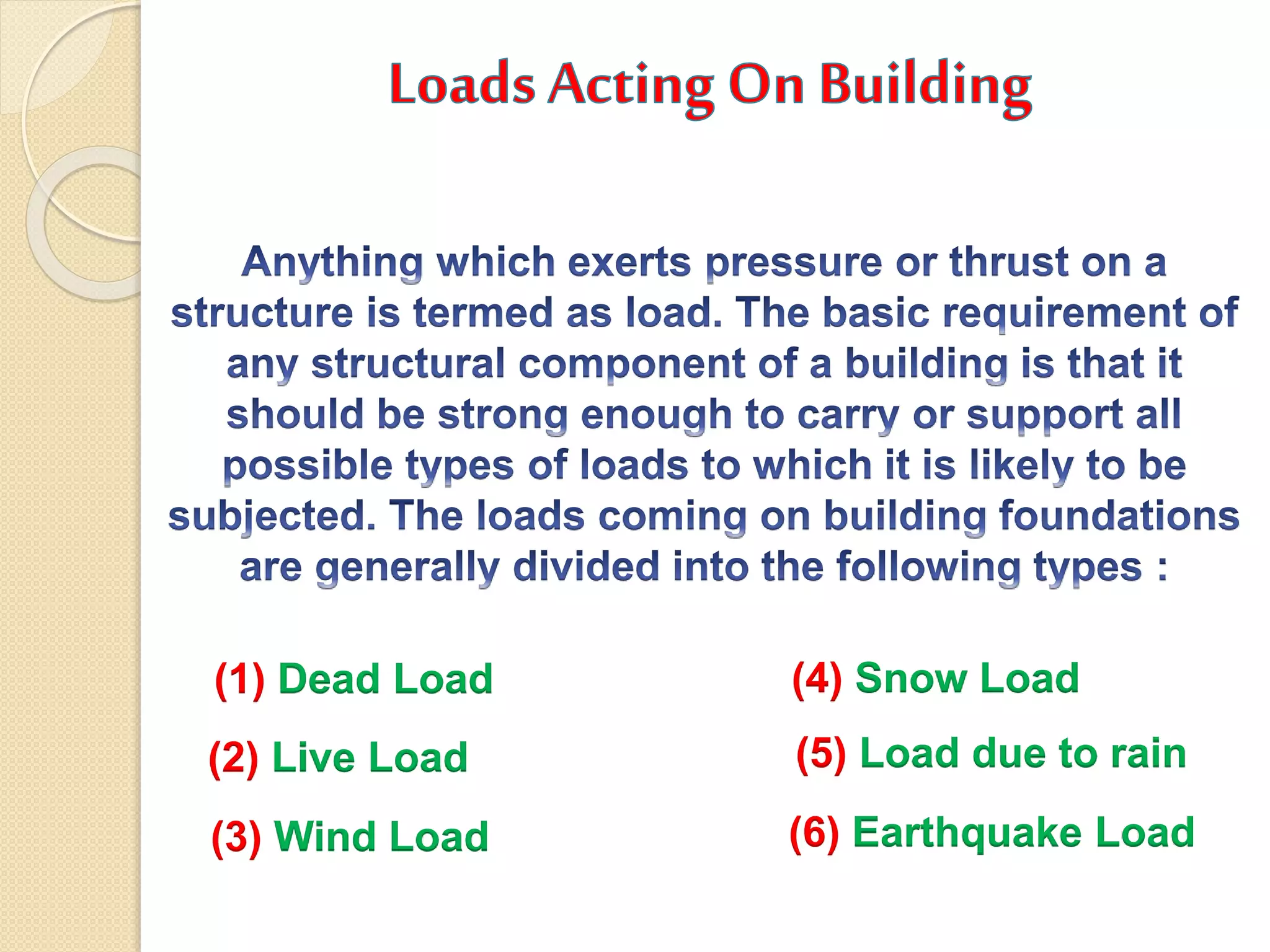 Loads acting on buildings | PPTX