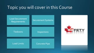 Load Securement and Distribution | Safety Canada | PPTX