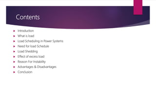 Load shedding and load scheduling (ppt) | PPTX