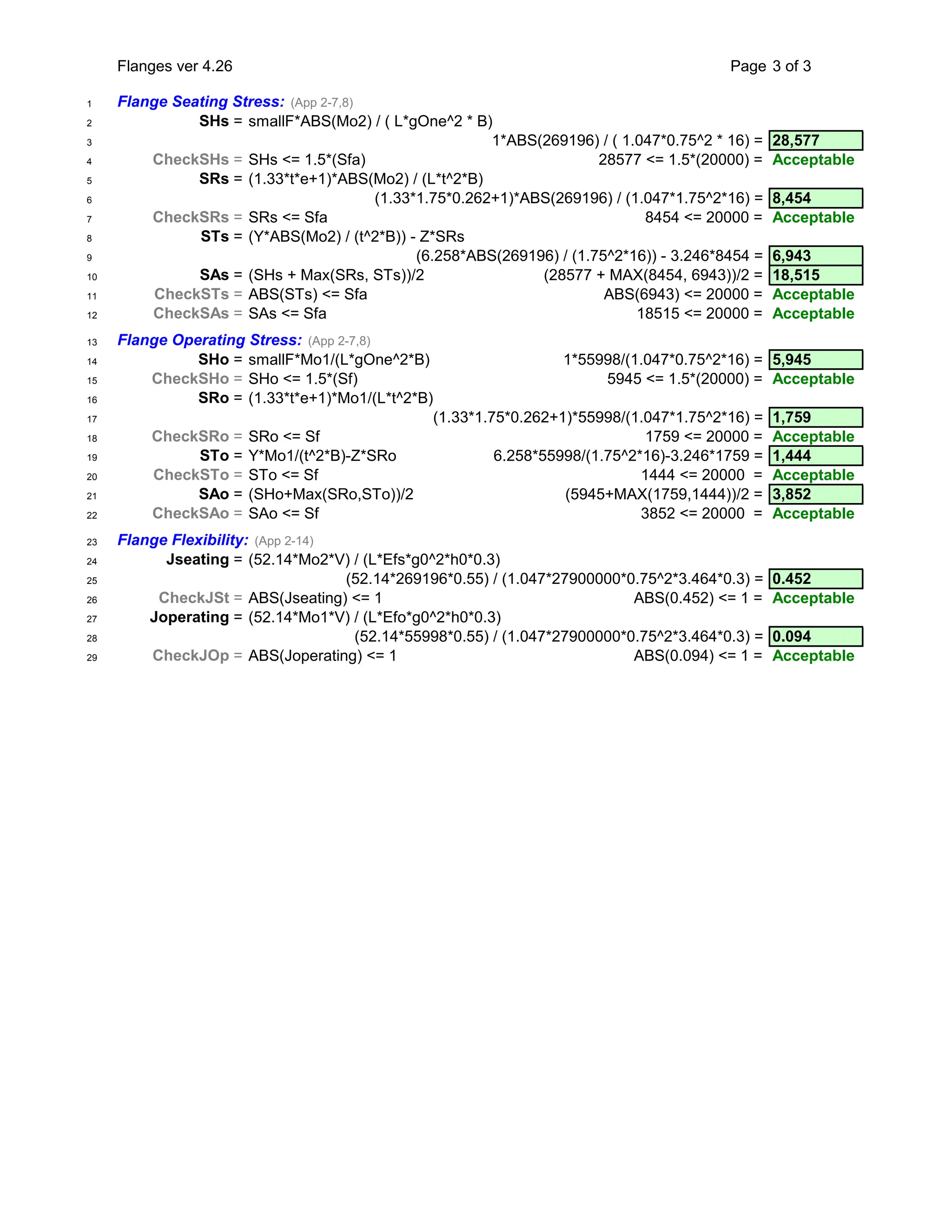 Loads_On_Flanges ASME SECTION VIII Div.1 | PDF