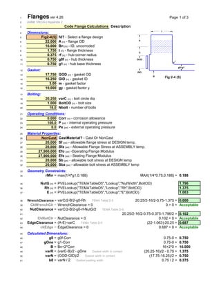 Loads_On_Flanges ASME SECTION VIII Div.1 | PDF