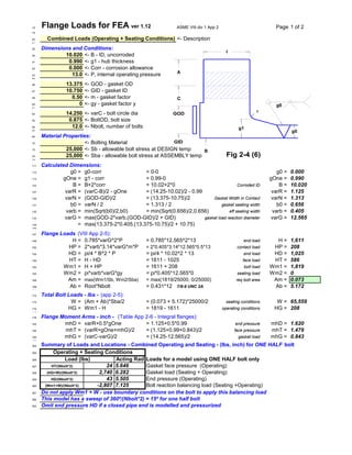 Loads_On_Flanges ASME SECTION VIII Div.1 | PDF