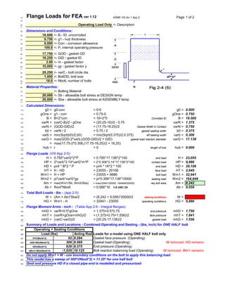 Loads_On_Flanges ASME SECTION VIII Div.1 | PDF