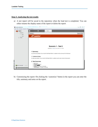 Loadster Load Testing by RapidValue Solutions | PDF