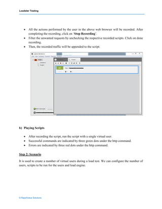 Loadster Load Testing by RapidValue Solutions | PDF