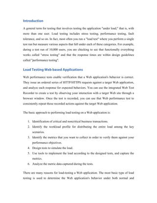Load testing web based applications | PDF | Web Development | Internet