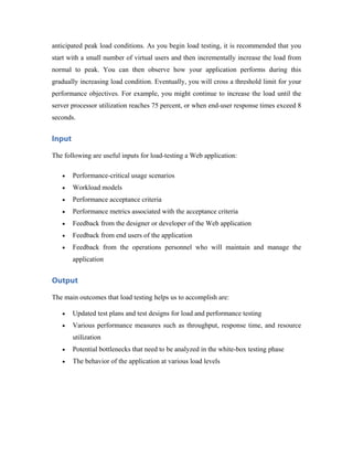 Load testing web based applications | PDF | Web Development | Internet