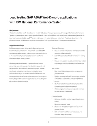 Load Testing SAP Applications with IBM Rational Performance Tester ...