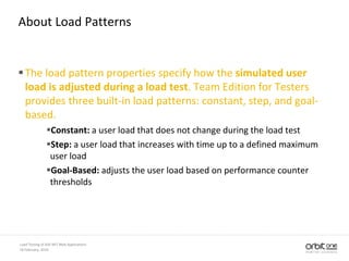 Load testing web applications | PPTX