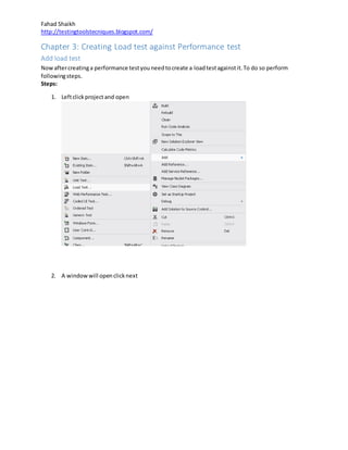 Load testing with vs 2013 | DOCX