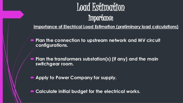 Load types, estimation, grwoth, forecasting and duration curves