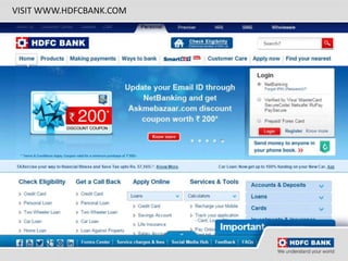 HDFC Bank NetBanking for Retail Loan Customers | PPTX