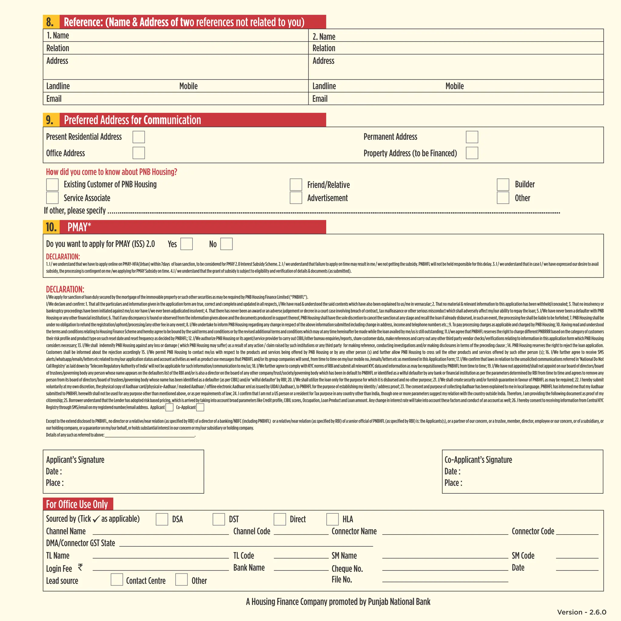 Required Documents for Housing Loan | PNB Housing | PDF