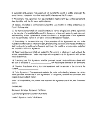 LOAN AGREEMENT | PDF