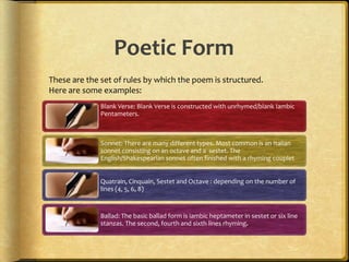 Learning Object: Analysing Poetry | PPTX
