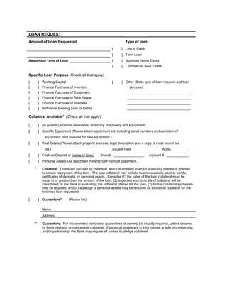 Loan application | PDF | Business Loans | Business Banking & Finance