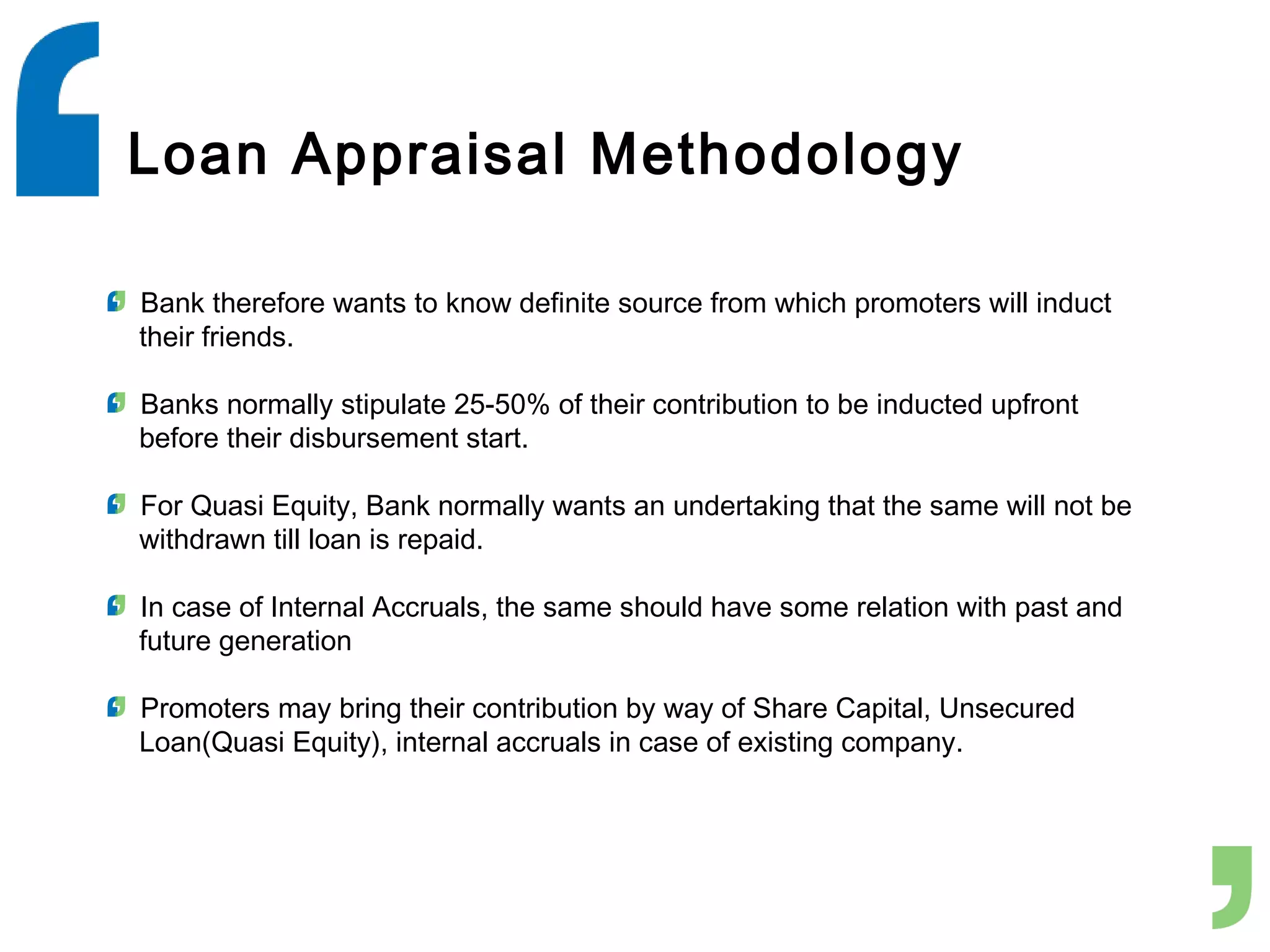 Loan Appraisal Methodology | PPT