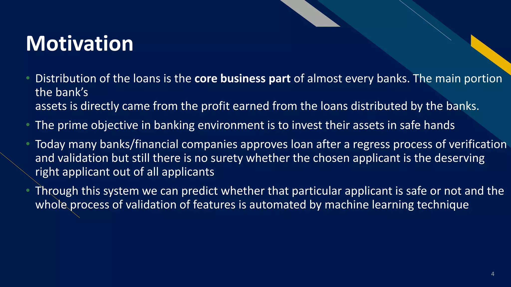 Loan approval prediction based on machine learning approach | PDF
