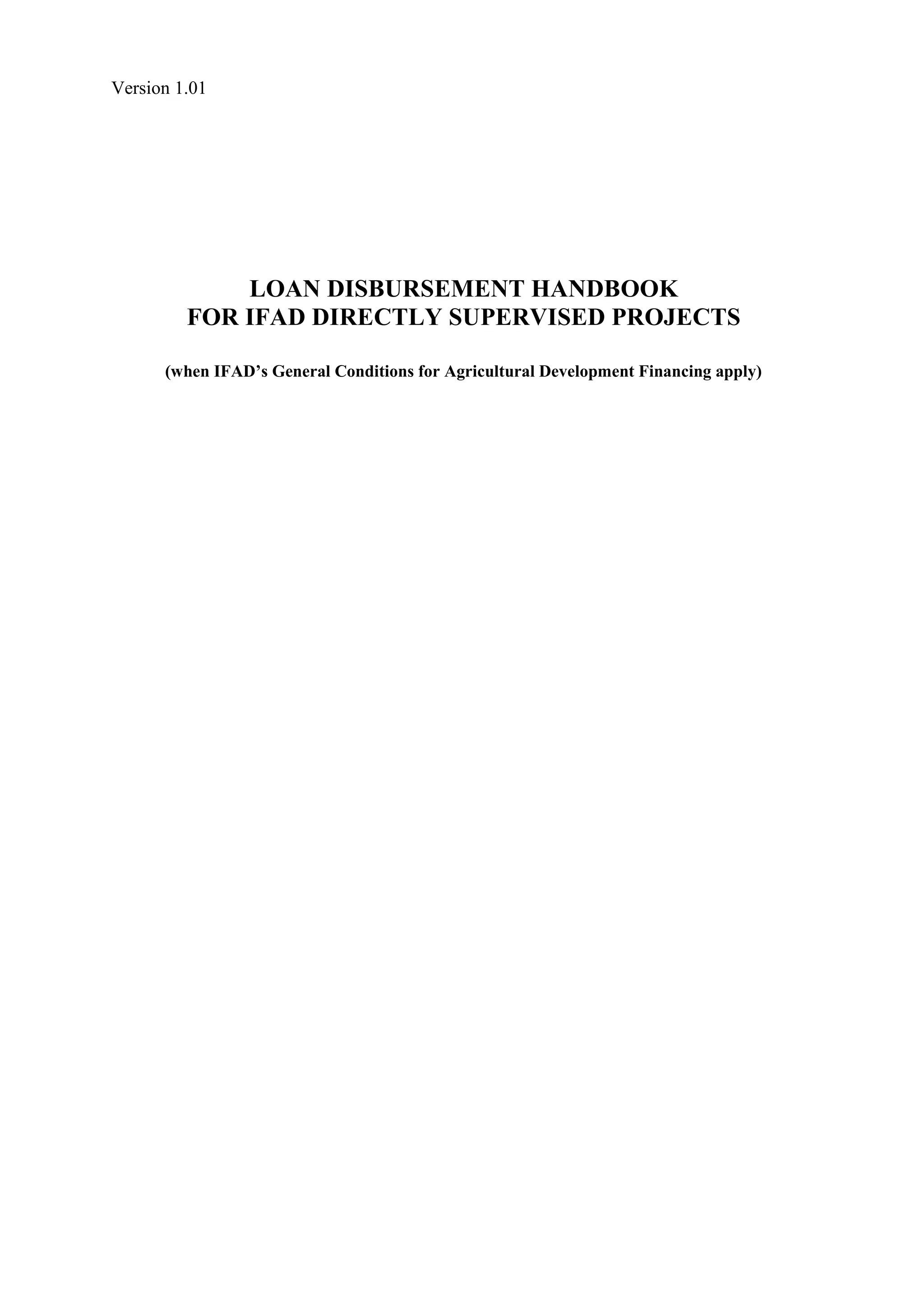 Loan Disbursement Handbook 2011 | PDF