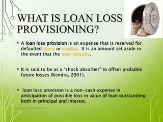 Loan loss provisioning | PPTX